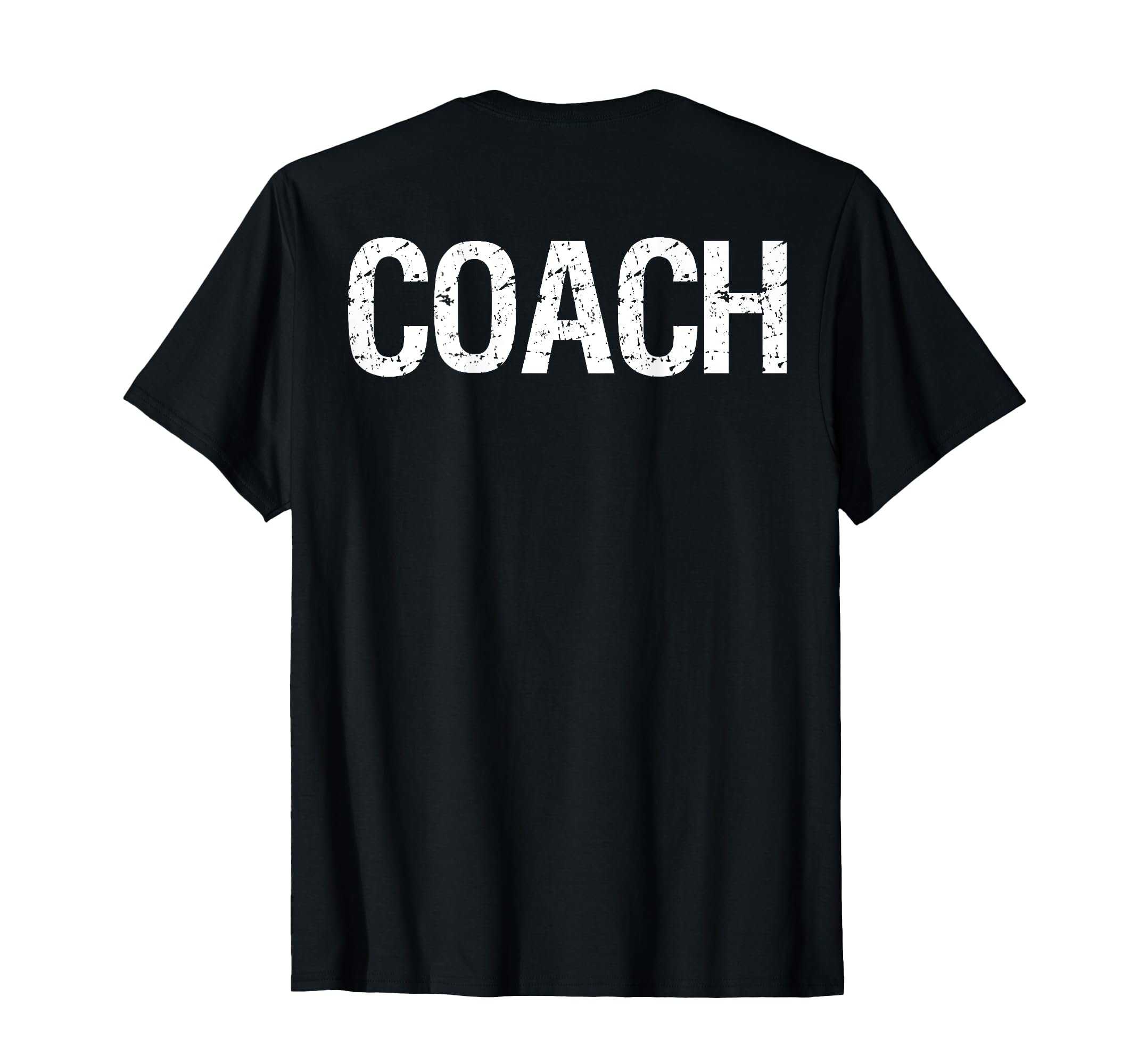Amazon.com: Coach on Back T-Shirt for Coaches Soccer Baseball Football ...