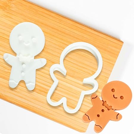 Amazon.com: Happy Gingerbread Man Cookie Cutter, Large 5.25" by Ann ...