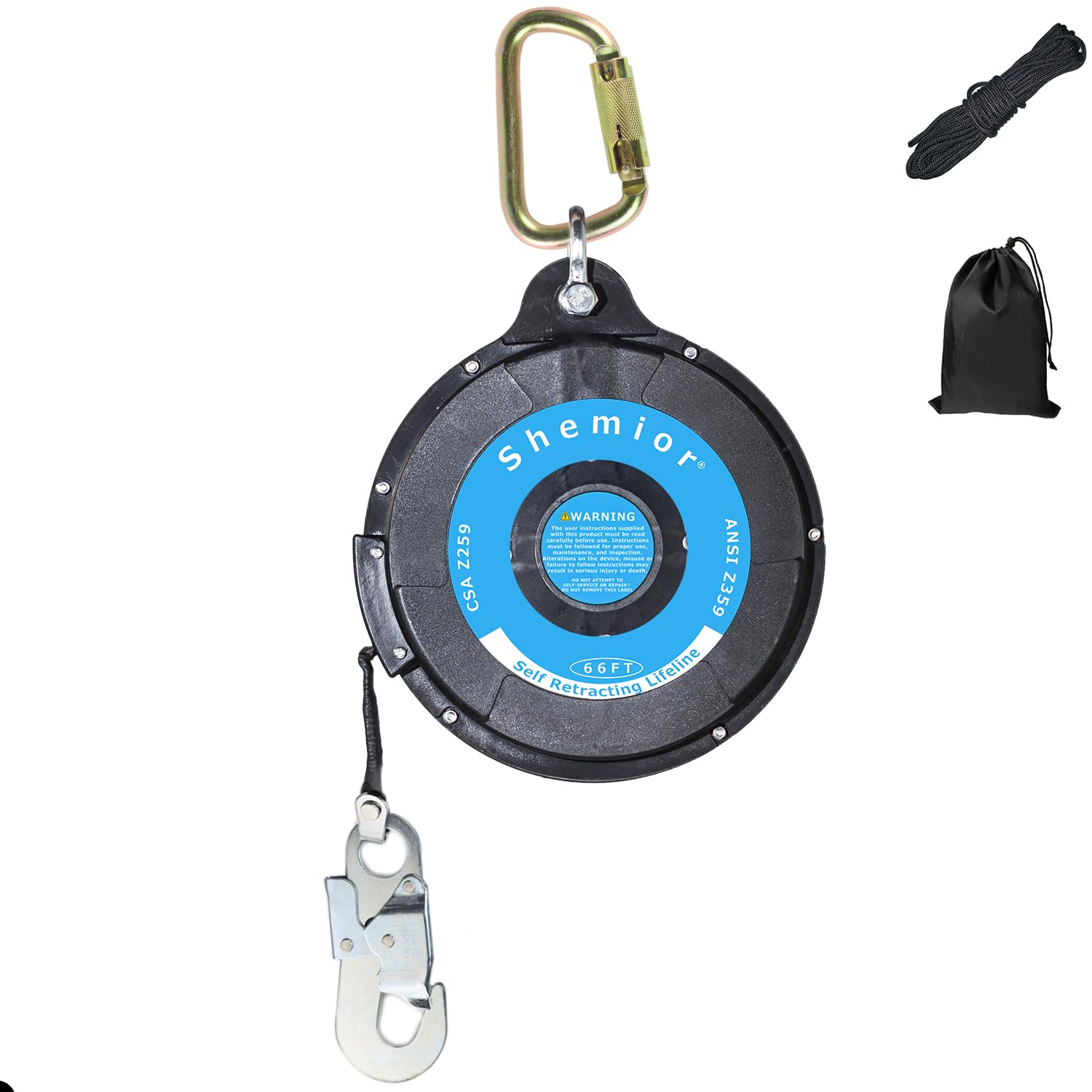 Amazon.com: SHEMIOR 66FT Self Retracting Lifeline, No Tangle ...