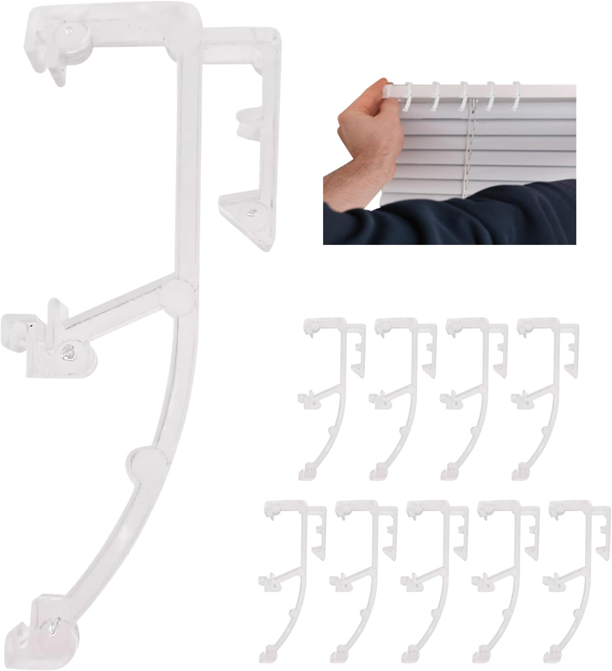 Amazon.com: Six Pack 1" Double Slat CLEAR VALANCE RETAINER CLIPS for ...