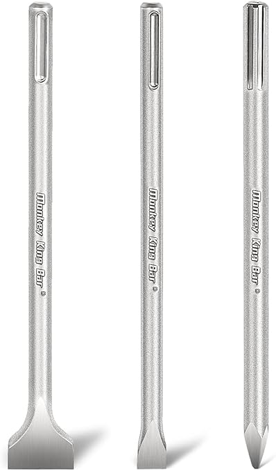 Monkey King Bar SDS-Max Chisel Set: 3-pc Set - Pointed, Flat & Scaling ...