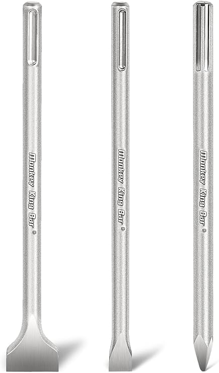 Monkey King Bar SDS-Max Chisel Set: 3-pc Set - Pointed, Flat & Scaling ...