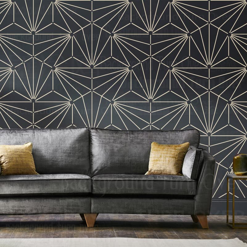 Gastby Art Deco Stencil Designs Gatsby Glam Art Deco Wall Stencil