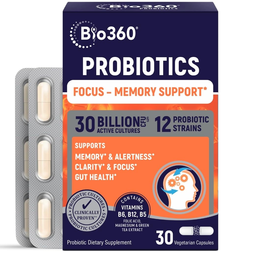Amazon.com: Bio360 Brain Supplements for Memory and Focus - Supports ...