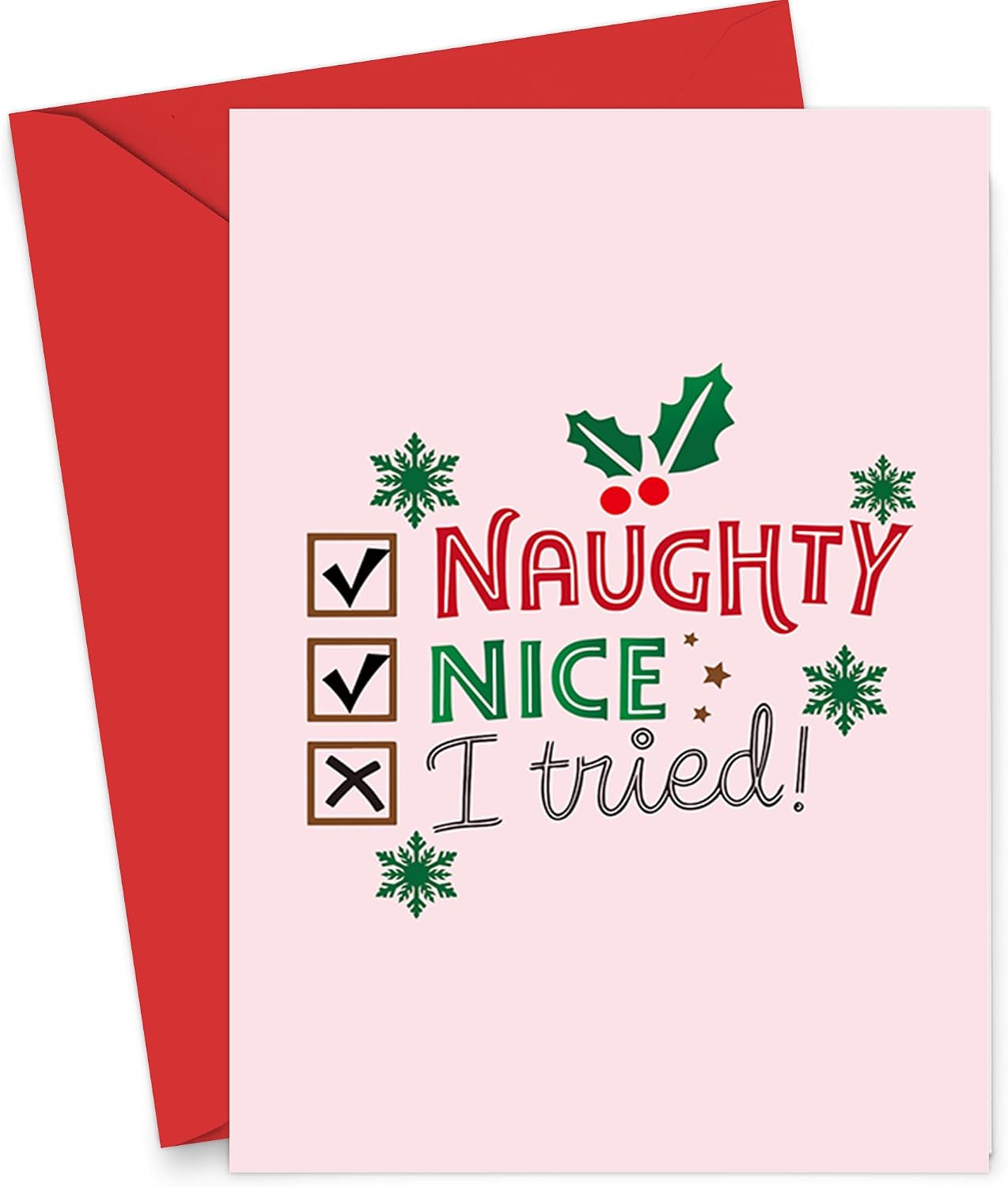 Amazon.com: Funny Christmas Cards with Envelopes, Prank Joke Greeting ...