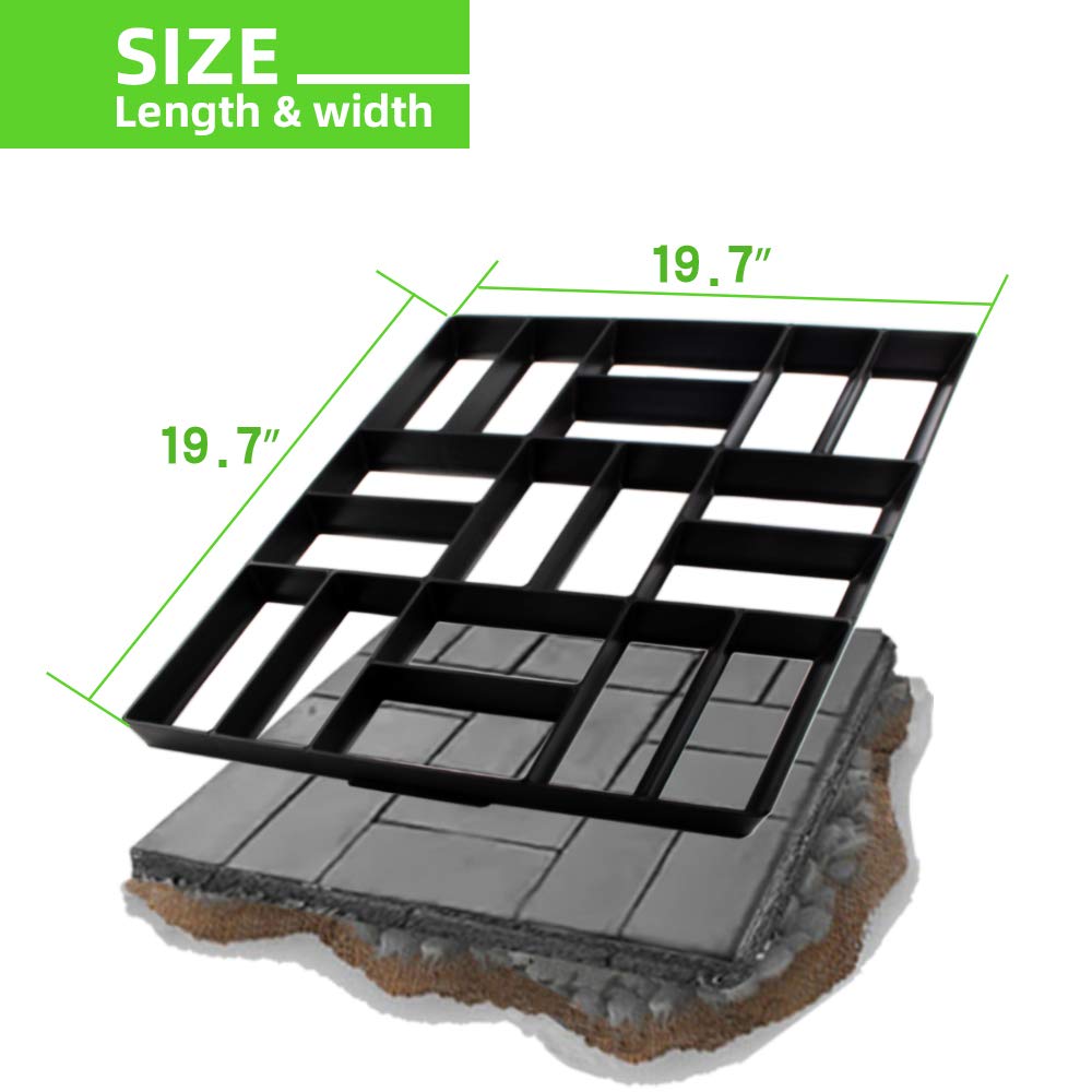 Snapklik.com : Plus Size 19.7"x19.7"x1.7" Concrete Molds Walk Maker ...