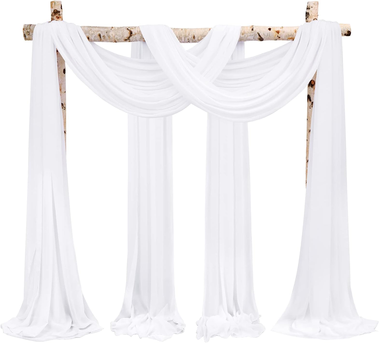 Amazon.com: MODFUNS Ceiling Drapes for Parties Gold Drape for Wedding ...