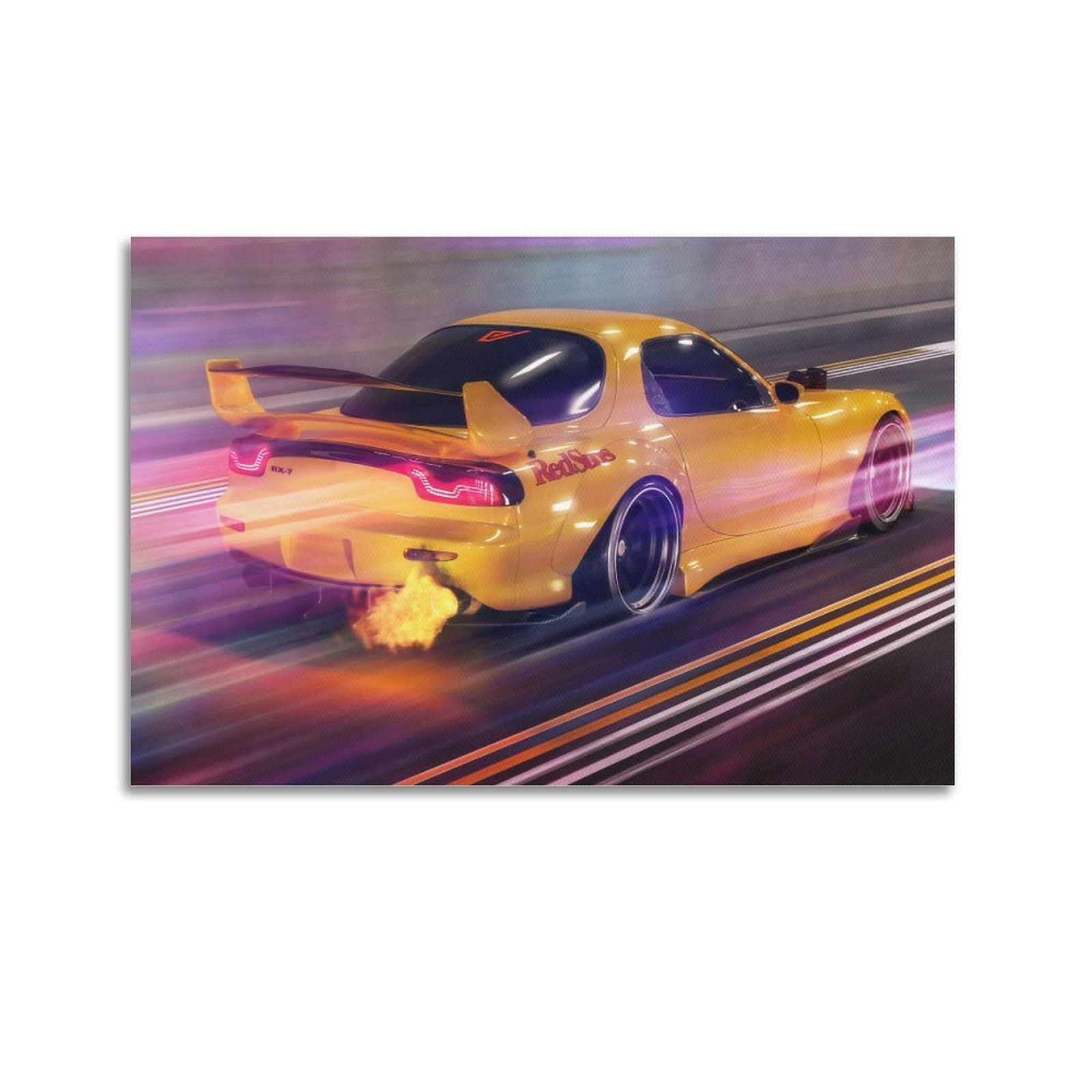 Amazon.com: VIBYS Jdm Car Art Poster Rx7 Drag Racing HD Canvas Prints ...