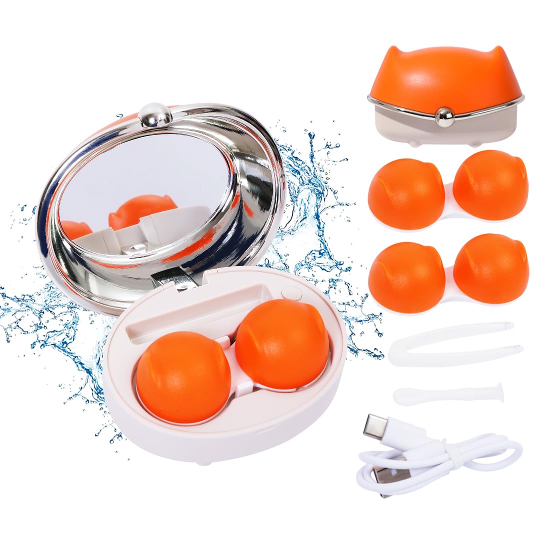 Amazon.com: hYwecy Contact Lens Cleaner Machine,Lovely Flaming Fox ...
