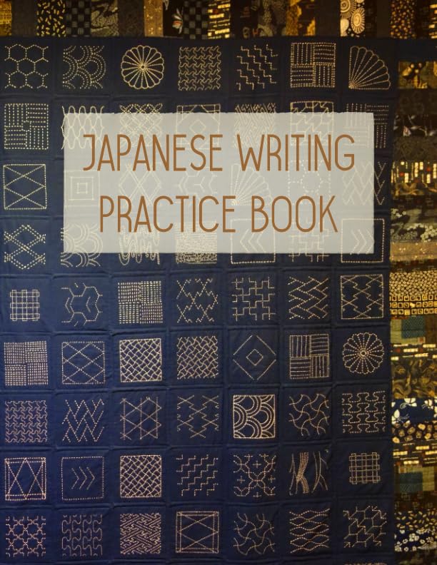 Japanese Writing Practice Book: Sashiko - Blank Paper for Kanji ...