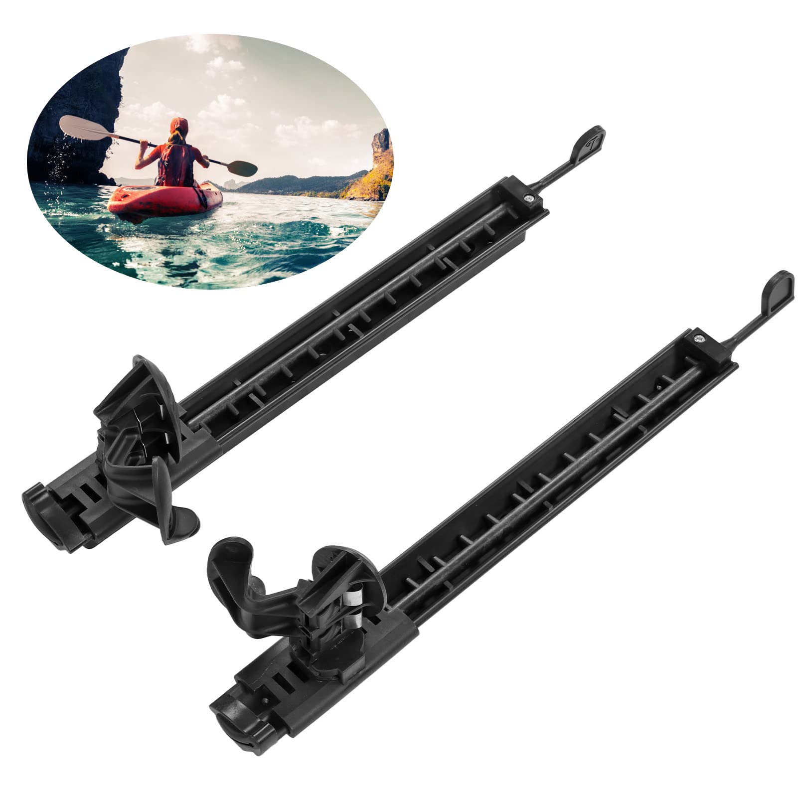 Snapklik.com : Kayak Foot Pegs Rudder Control Adjustable Kayak Pedal ...