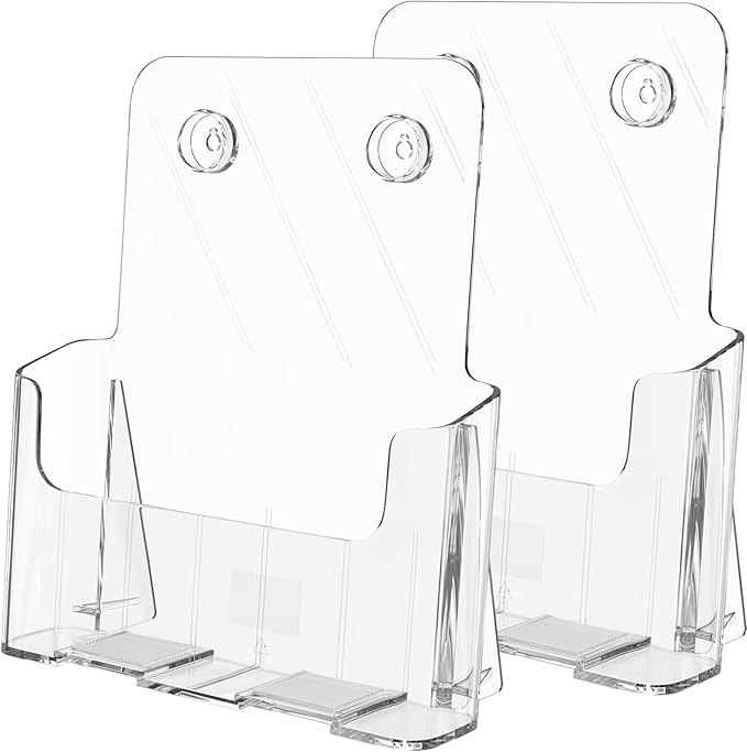 MaxGear Acrylic Brochure Holder 8.5x11 inch, Clear Plastic Literature ...