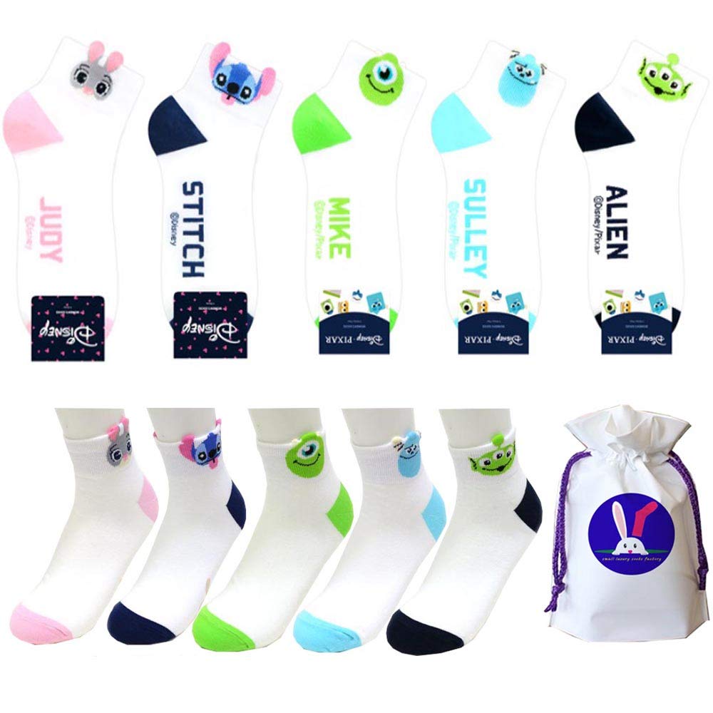 Buy Disney Character Low-Cut Socks with Pouch Pack of 5 pairs ...
