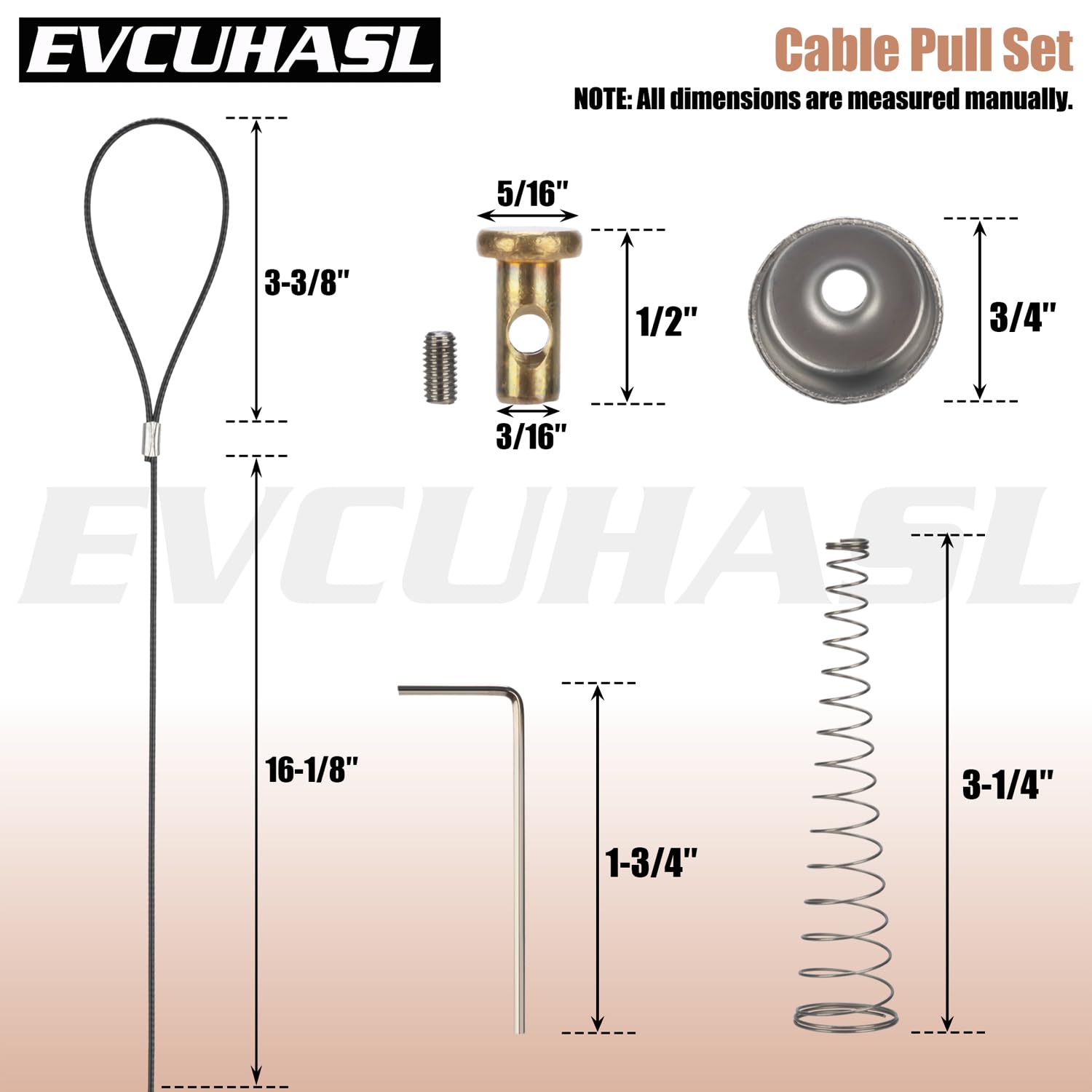 Snapklik.com : 1 Piece Gate Latch Cable Pull, Stainless Steel Spring ...