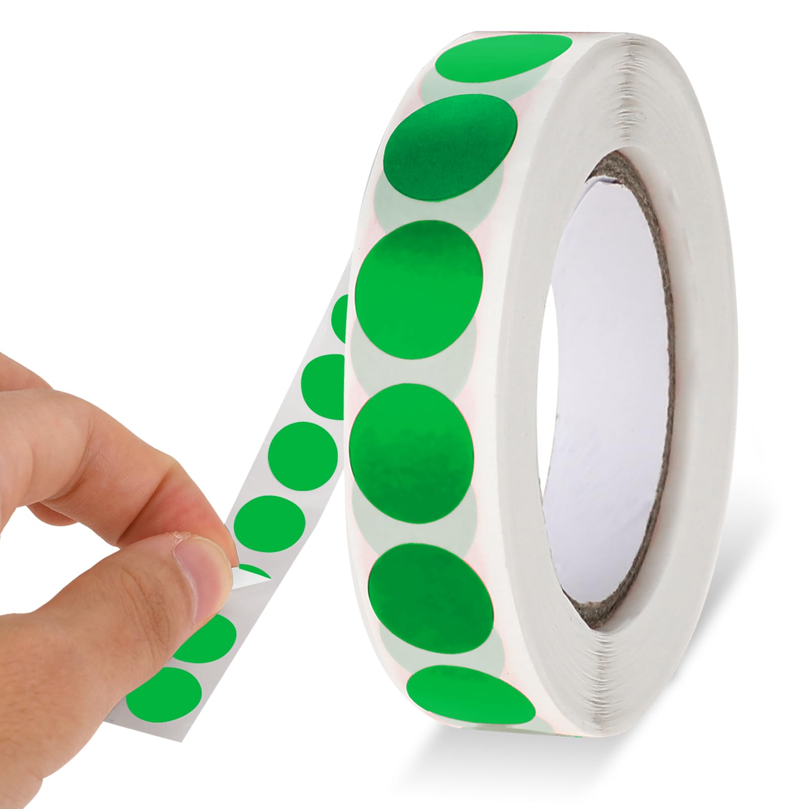 Amazon.com : 1000 Pcs 0.5'' Green Round Stickers Green Dot Stickers ...