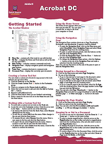 Adobe® Acrobat DC Quick Source Reference Guide: Quick Source ...