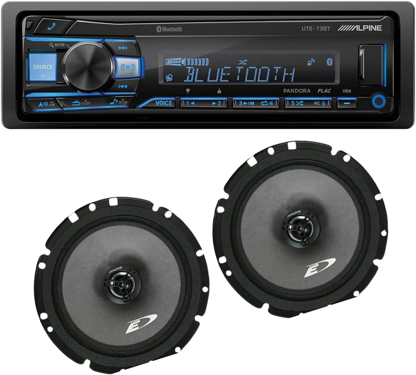 Amazon.com: Alpine UTE-73BT Bluetooth Mech-Less Digital Media Receiver ...