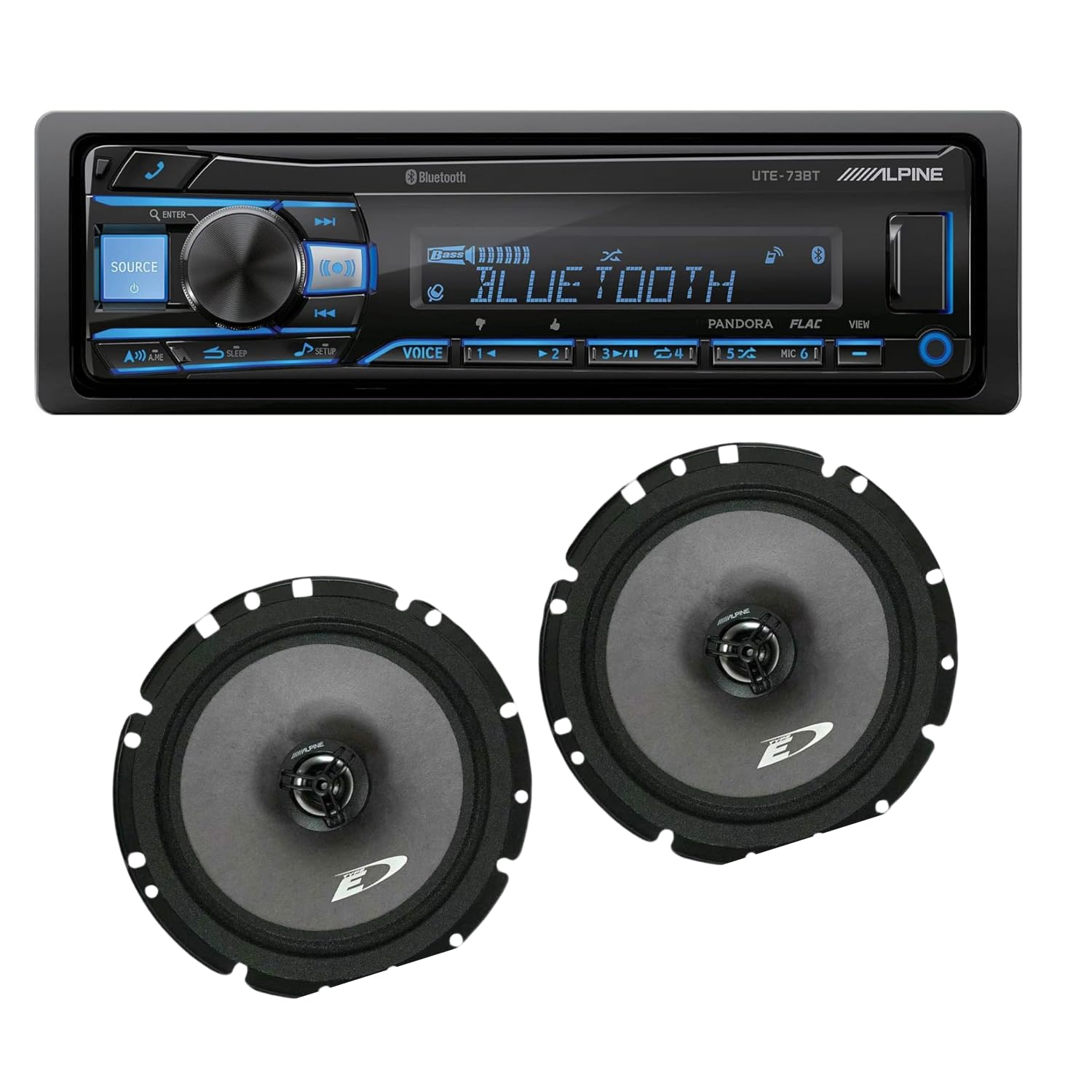 Amazon.com: Alpine UTE-73BT Bluetooth Mech-Less Digital Media Receiver ...