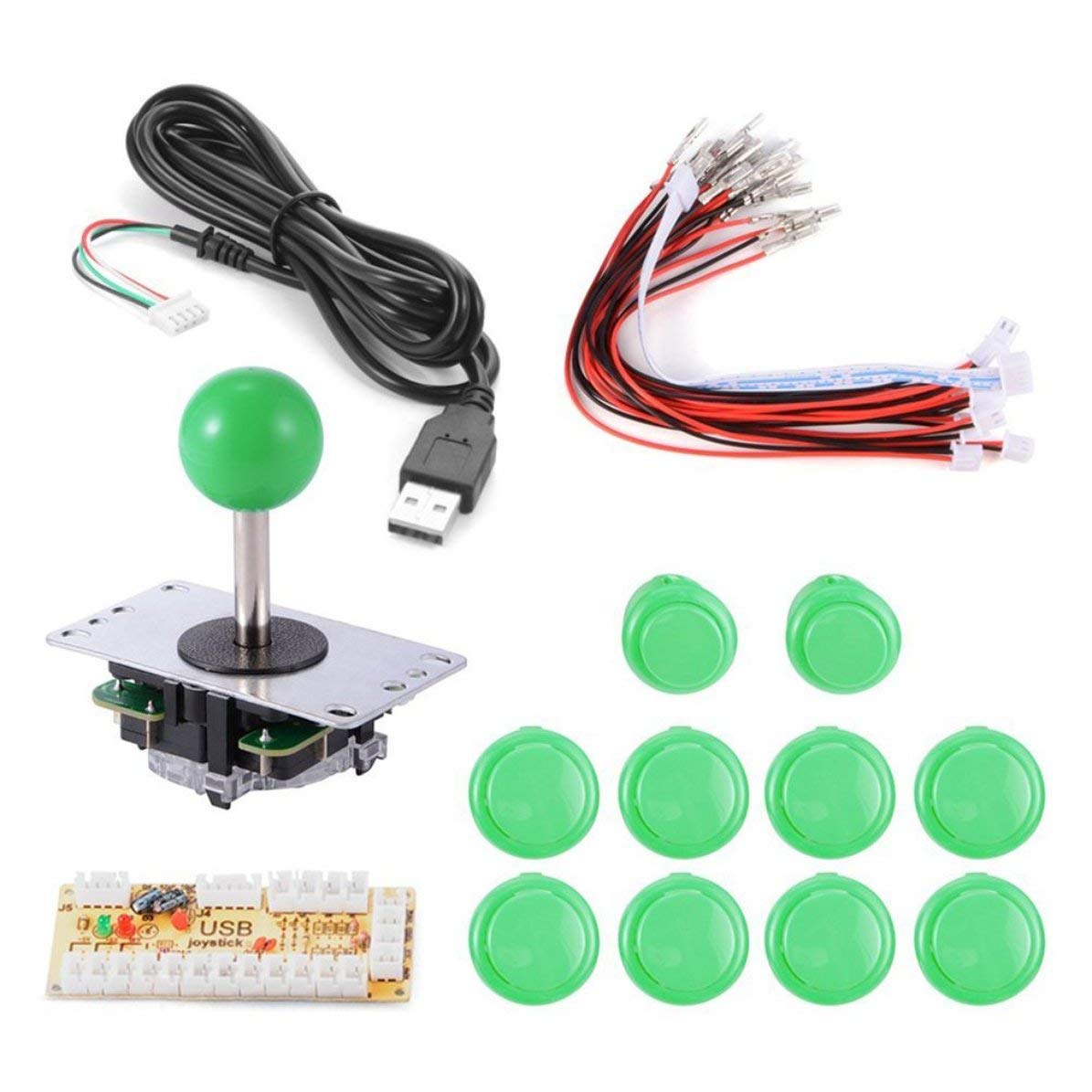 Buy DoMoment Arcade Joystick Kit DIY Spare Parts Zero Delay Controller ...