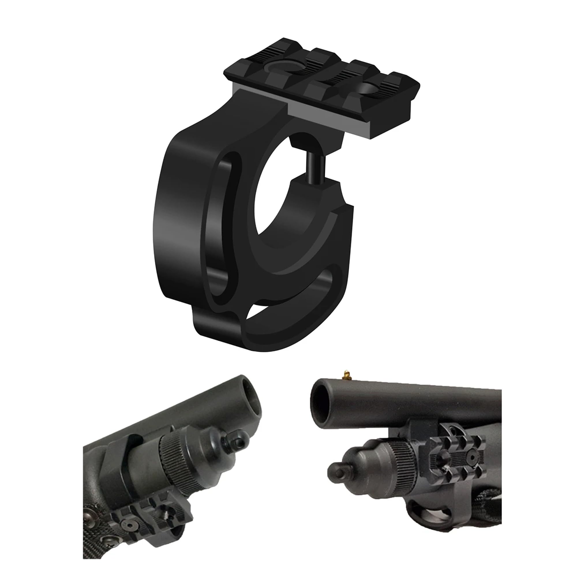 Gotical Shotgun Light Laser Mount With 3 Slot Picatinny Rail ...