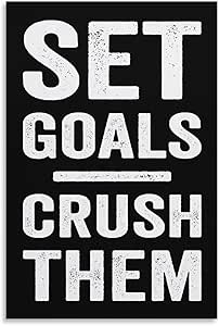 Amazon.com: Set Goals Crush Them Motivational Inspirational HD Posters ...