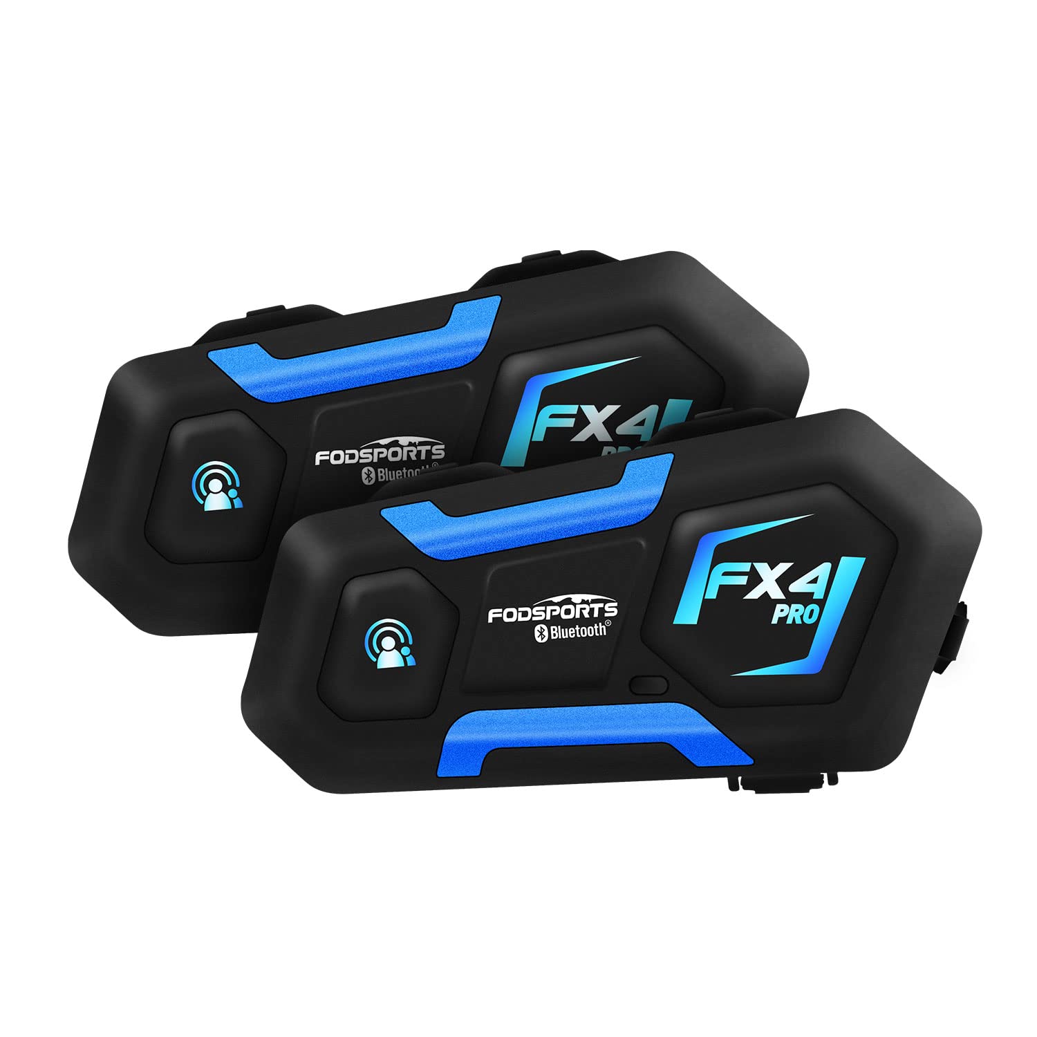 FODSPORTS FX4 Pro Motorcycle Bluetooth Intercom with Noise Cancellation ...