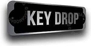 Amazon.com: Deca Moda Key Drop Sign, Signs for Business, Door Signs ...