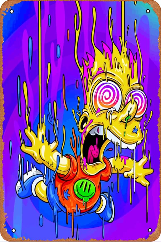 Snapklik.com : Bart Simpson Illustration Posters Retro Metal Signs ...