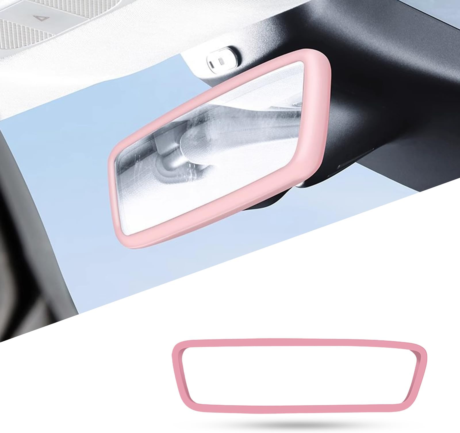 Amazon.com: Sylvil Car Rear View Mirror Protector Frame, Silicone Auto ...