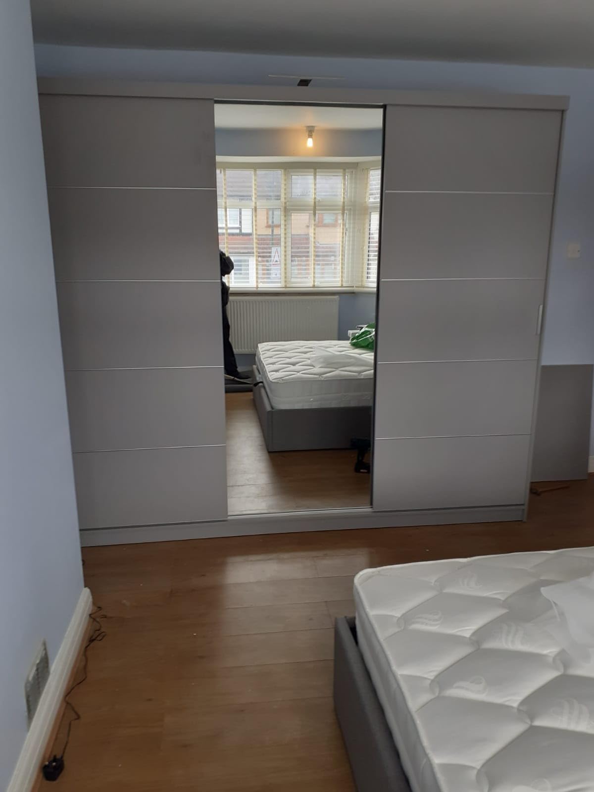 German Sliding Wardrobe Contemporary Bedroom Sliding Wardrobe with LED ...
