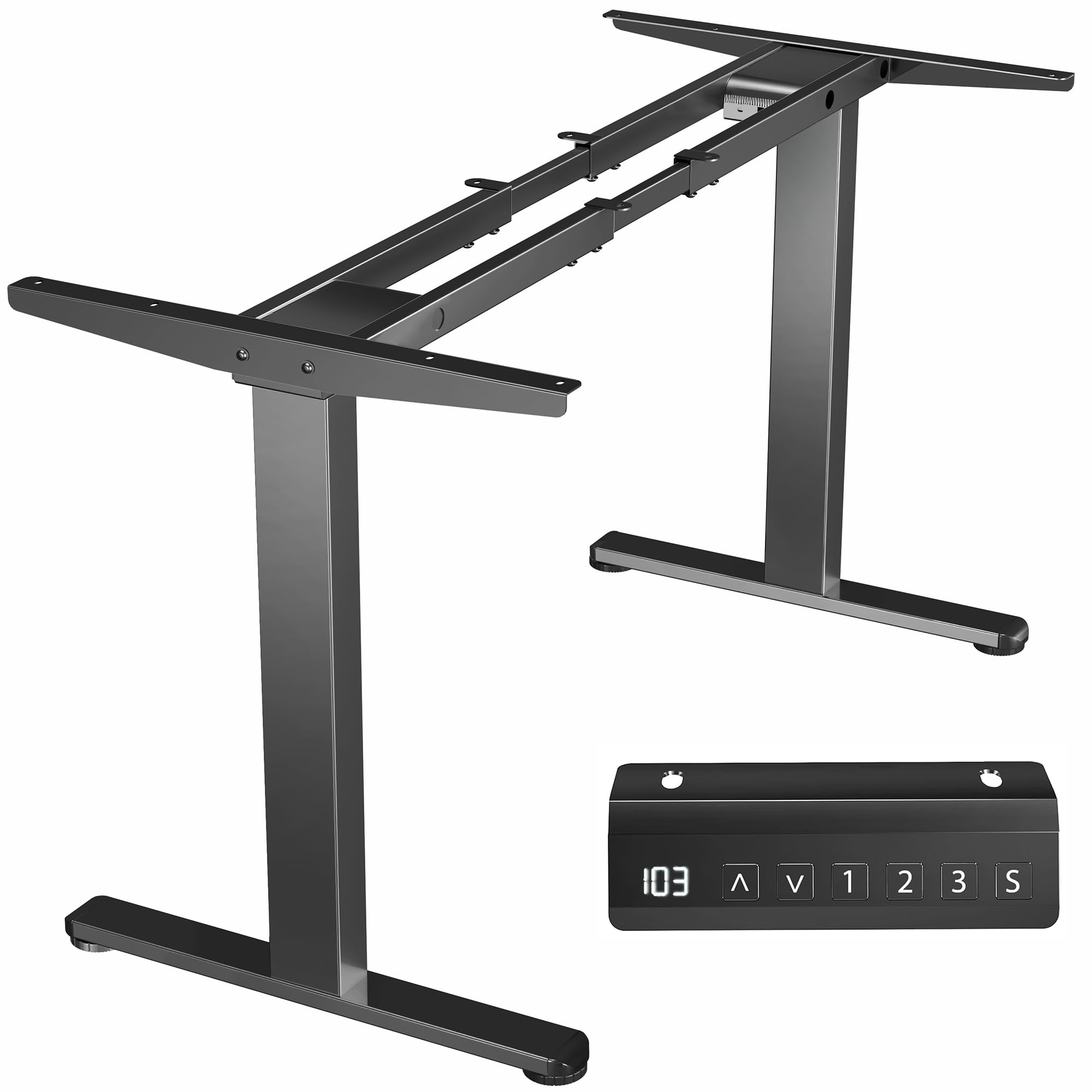Amazon.com: VIVO Electric Sit Stand Desk Frame, Dual Motor Memory ...