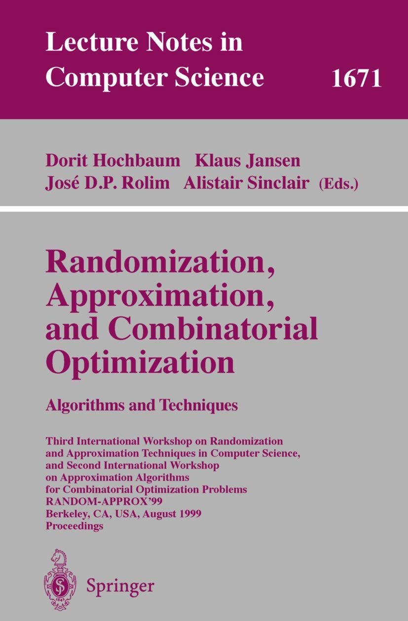 Randomization, Approximation, and Combinatorial Optimization ... Randomization, Approximation, and Combinatorial Optimization ...