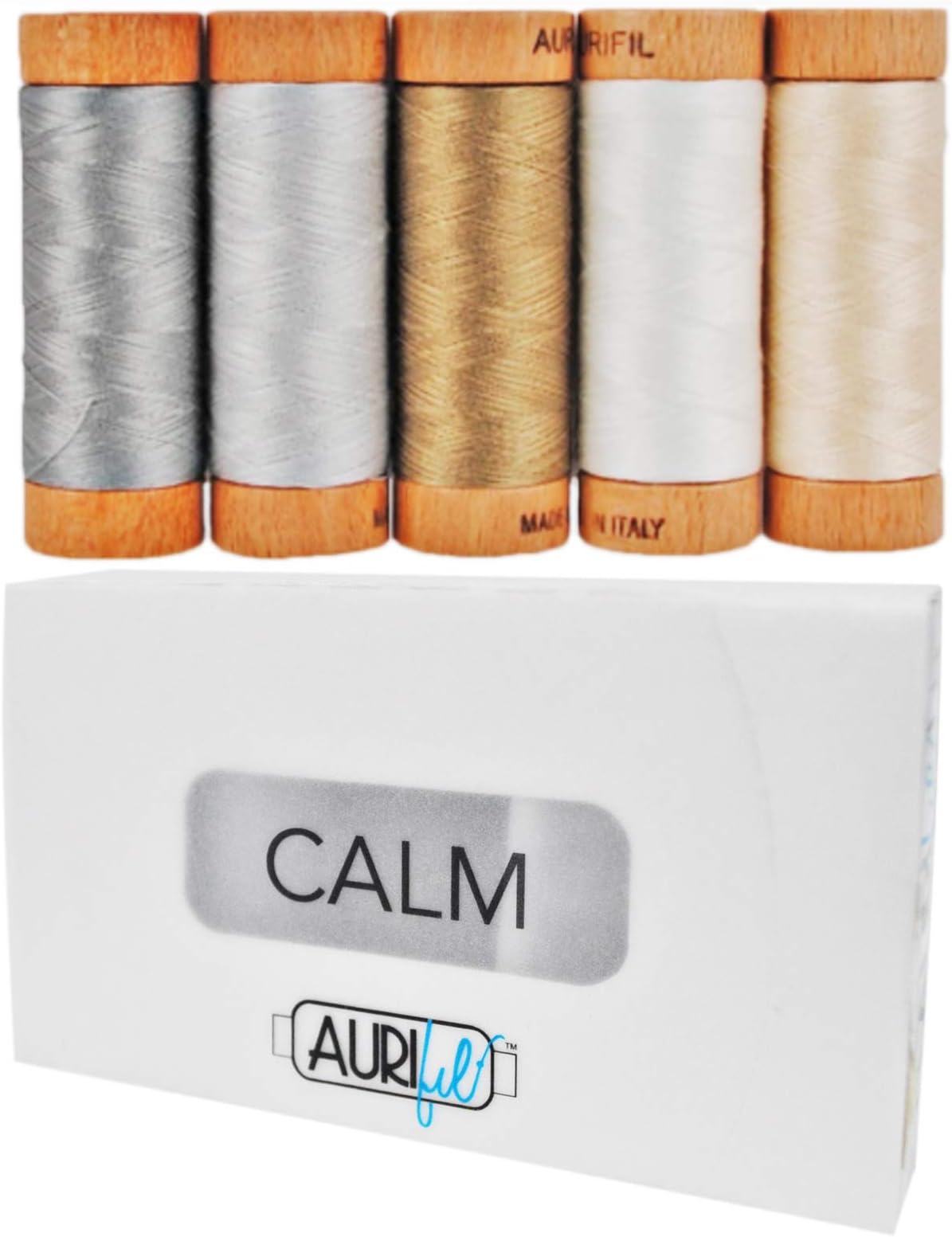 Amazon.com: Aurifil Designer Thread Collection-Calm Collection -AC80CC5