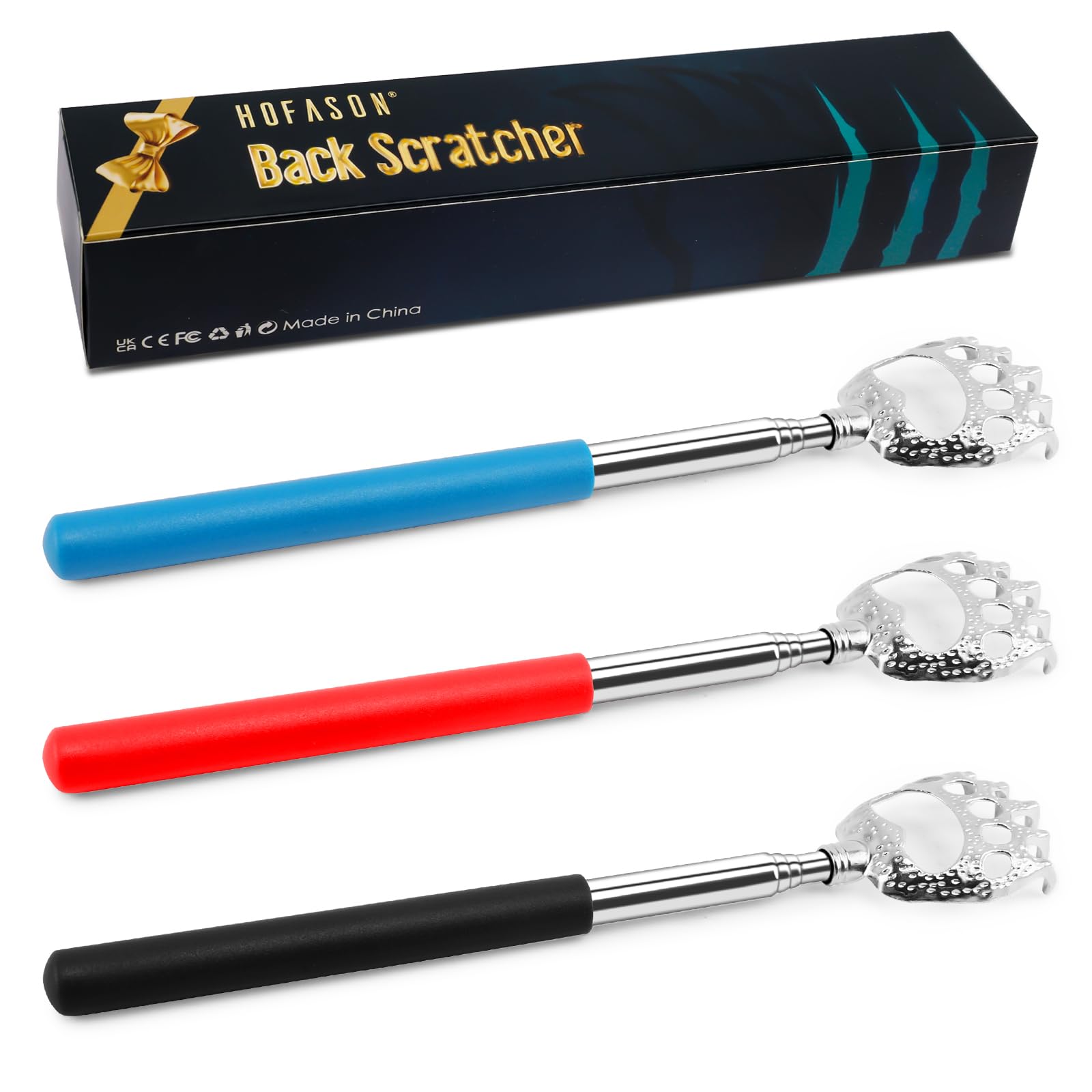 Amazon.com: HOFASON Pack of 3 Bear Claw Telescoping Back Scratchers ...