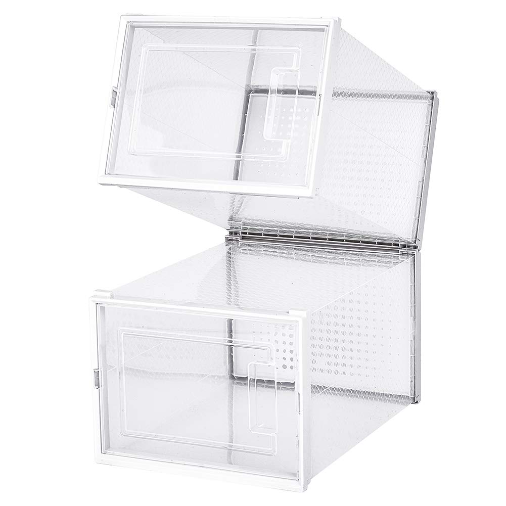Maisonware Transparent Ventilated Stackable Shoe Boxes Set Of 12 Buy ...