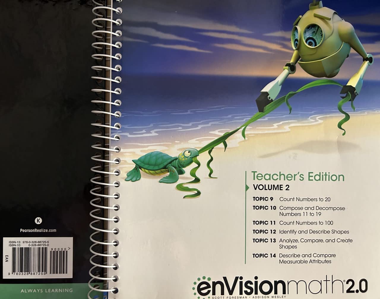 EnVIsion Math 2.0, Grade K, Teacher's Edition, Volume 2, Topics 9-14 ...