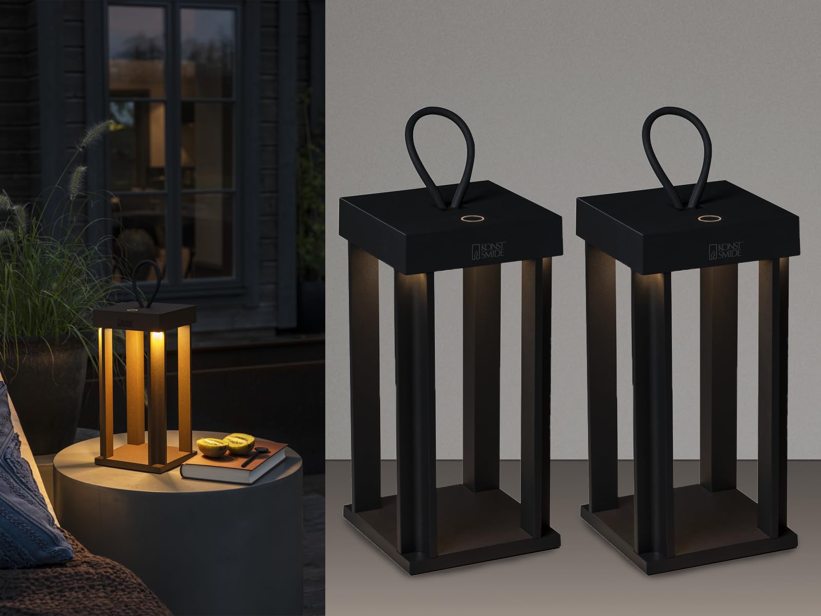 Patio Table Lanterns Twilight Lantern Rechargeable Outdoor Table Light