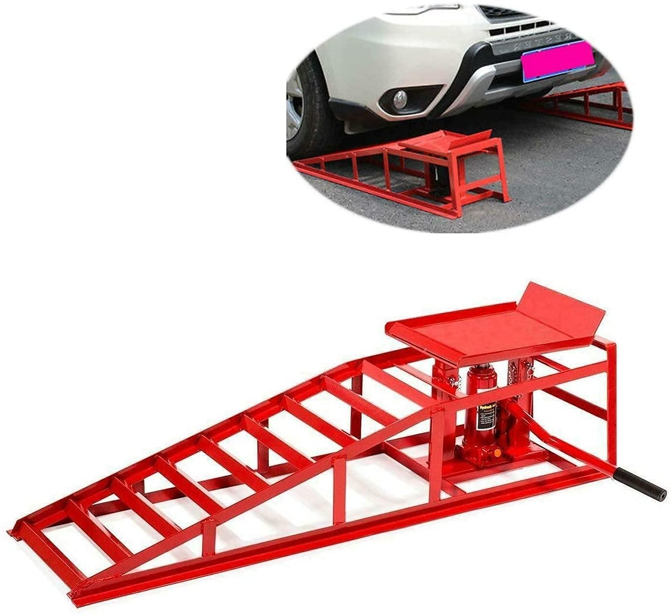 2PCS Hydraulic Car Ramps,Auto Car Truck Service Ramps Lifts,11000lbs ...