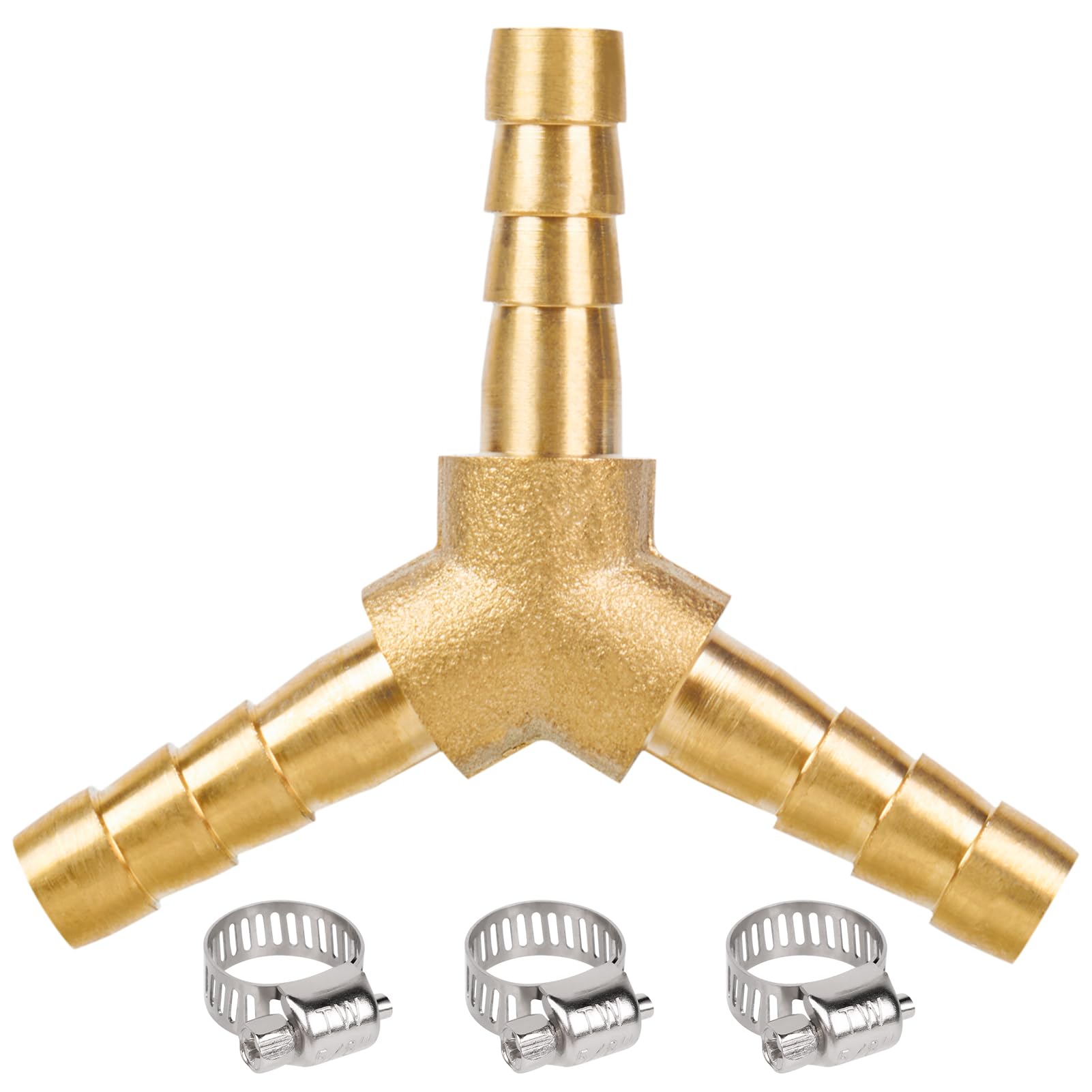 Snapklik.com : JUWO 1/4" Hose Barb, 3 Way Y Shaped Barbed Splitter ...