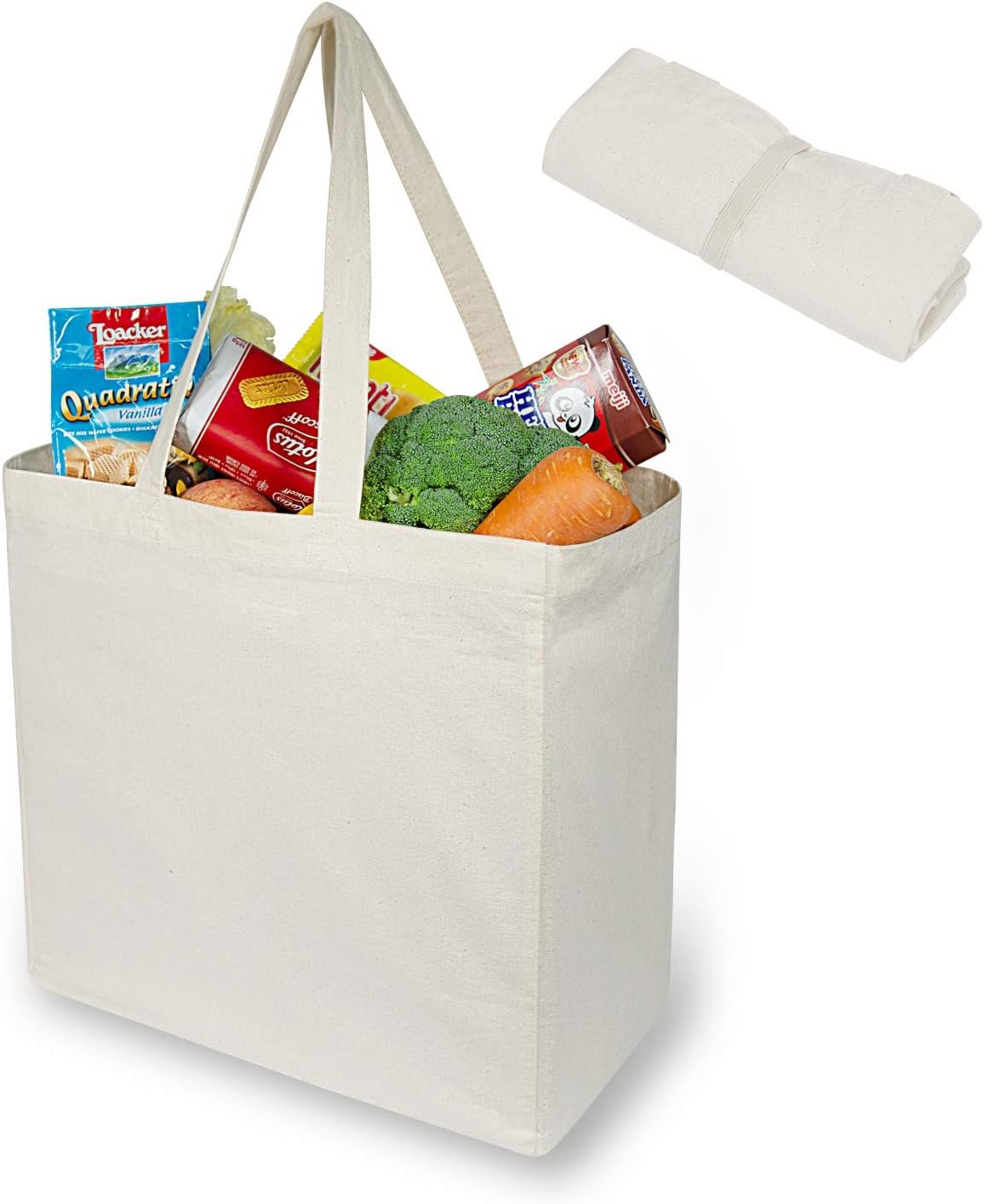 Amazon.com - Juvale 3 Pack of Reusable Canvas Tote Bags for Grocery ...