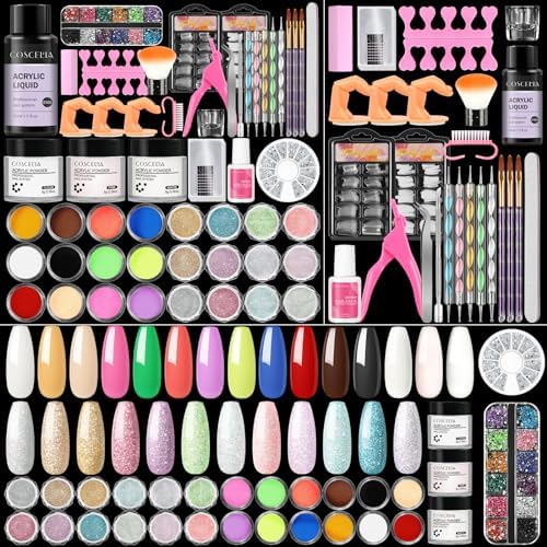 Amazon.com: Acrylic Nail Kit for Beginners with Everything Nails Kit ...