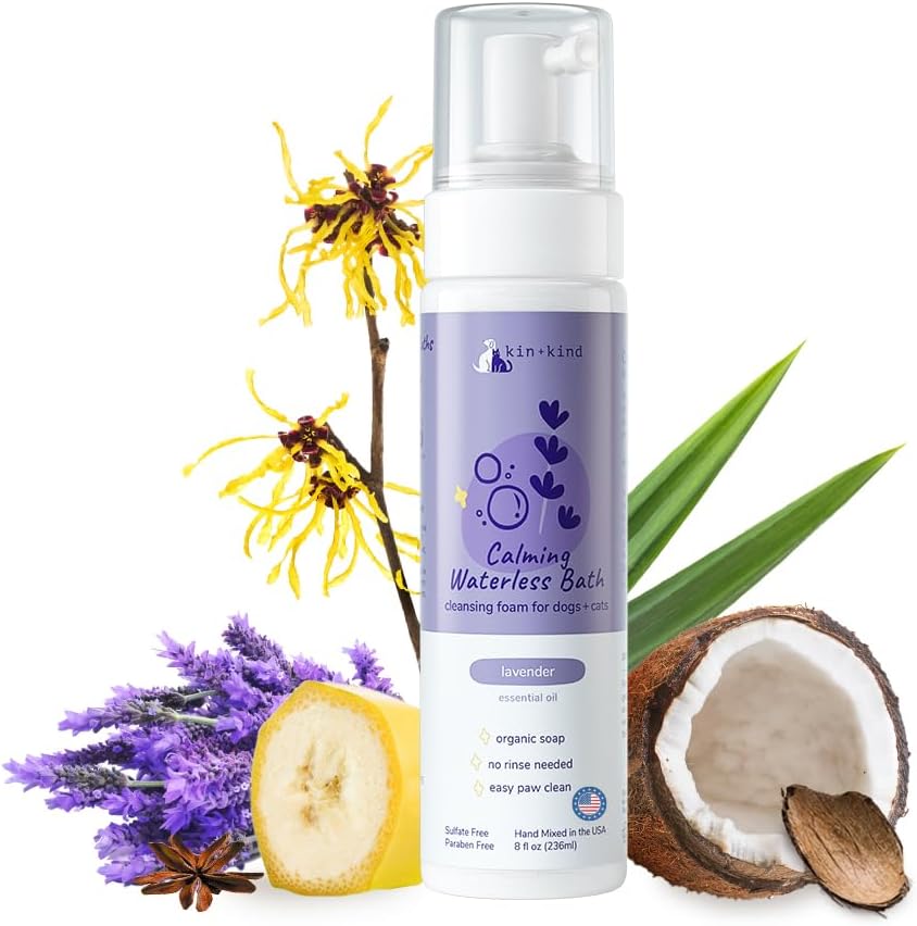 Amazon.com : kin+kind Waterless Dry Shampoo for Dogs - Rinse-Free ...