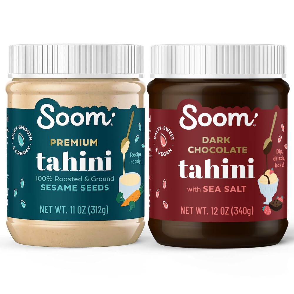 Amazon.com: Soom Foods Tahini Two Flavor Sampler: (1) Premium Sesame ...