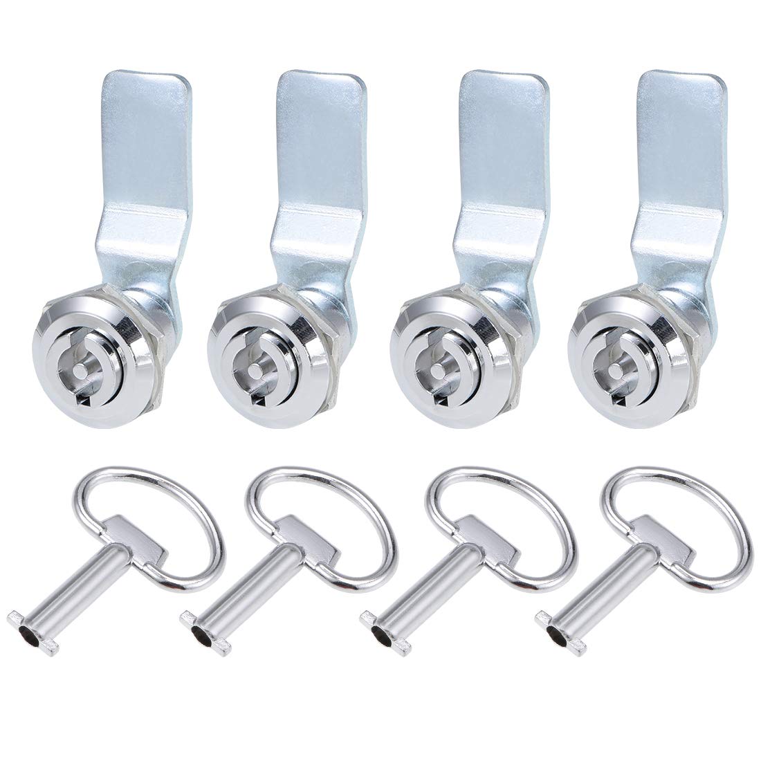 uxcell Tubular Cam Lock 18mm Cylinder Length Bent Cam Fits Up to 1/4 ...