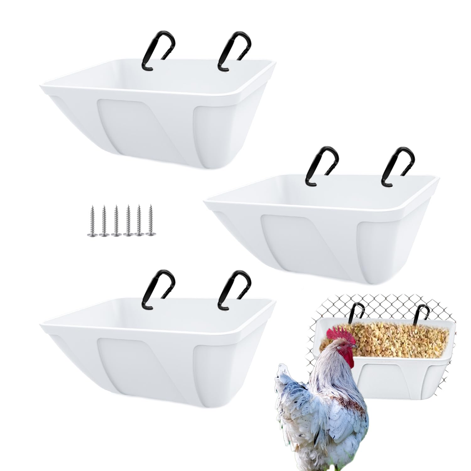 Snapklik.com : Mozoba Hanging Chicken Feeder Trough For Goat Sheep Deer ...