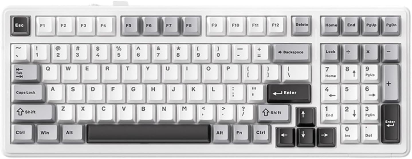 Amazon.com: YUNZII YZ98 Gasket Mechanical Keyboard(Milk Switch, White ...