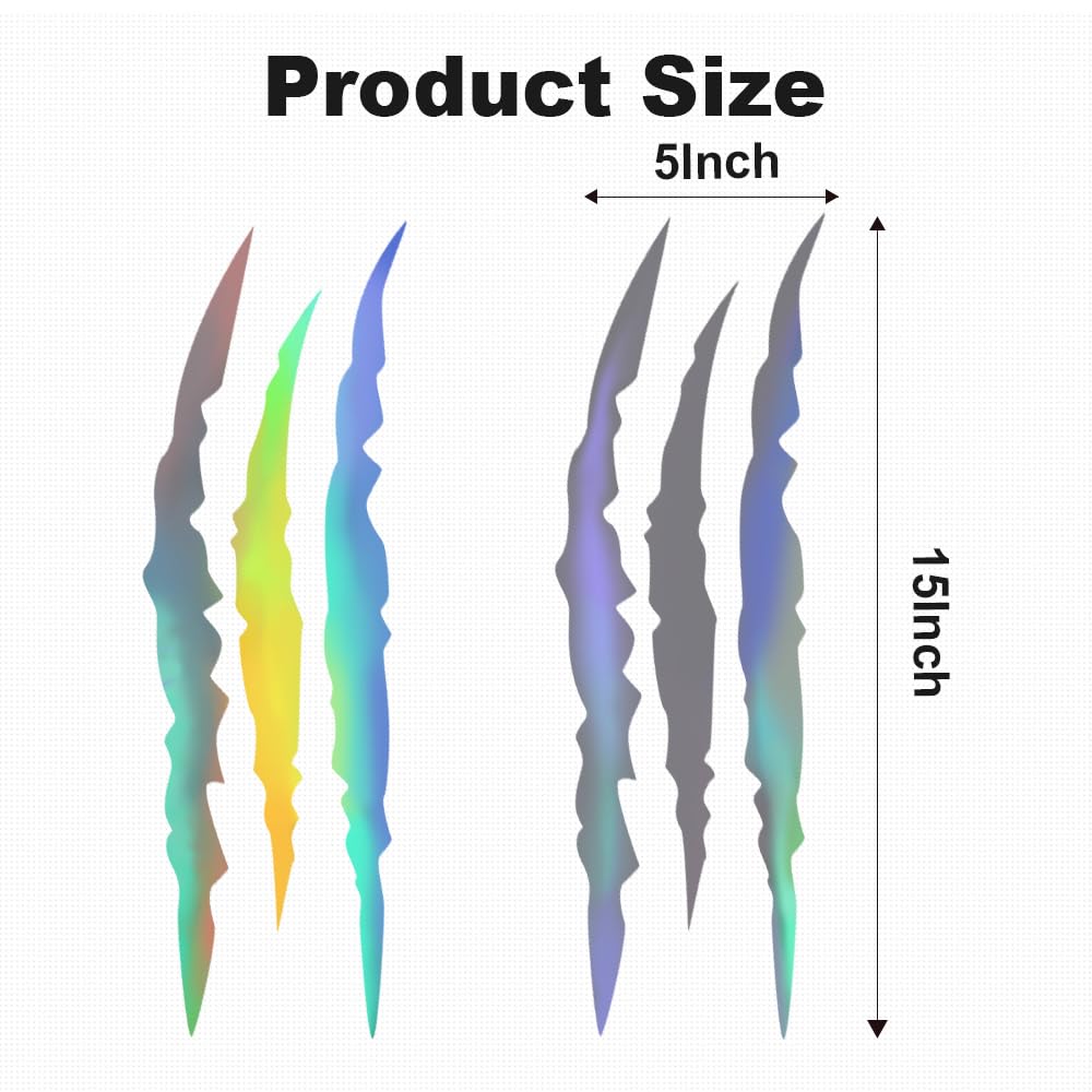 Snapklik.com : Car Claw Stickers, Multicolor Vinyl, Waterproof, Glossy ...