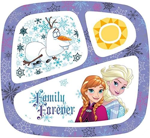 Amazon.com: Disney Frozen Elsa Anna Olaf Sun 3-section Plate : Baby