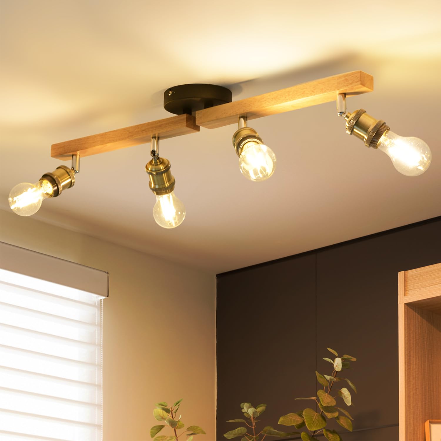 ANWIO Kitchen Lights Ceiling,4 Way Ceiling Lights Fitting,Bedroom ...