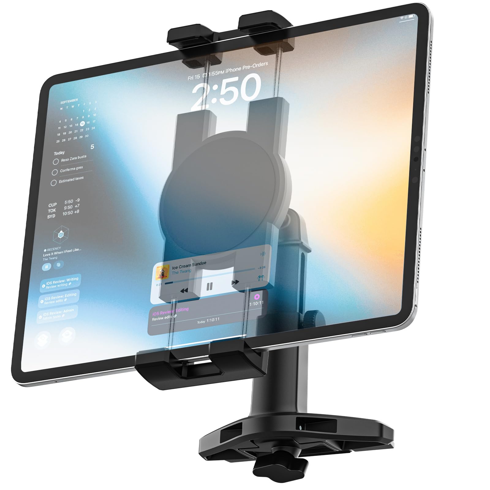 Amazon.com: Phichy Adjustable Car CD Slot Tablet Mount for 4.7"-13 ...